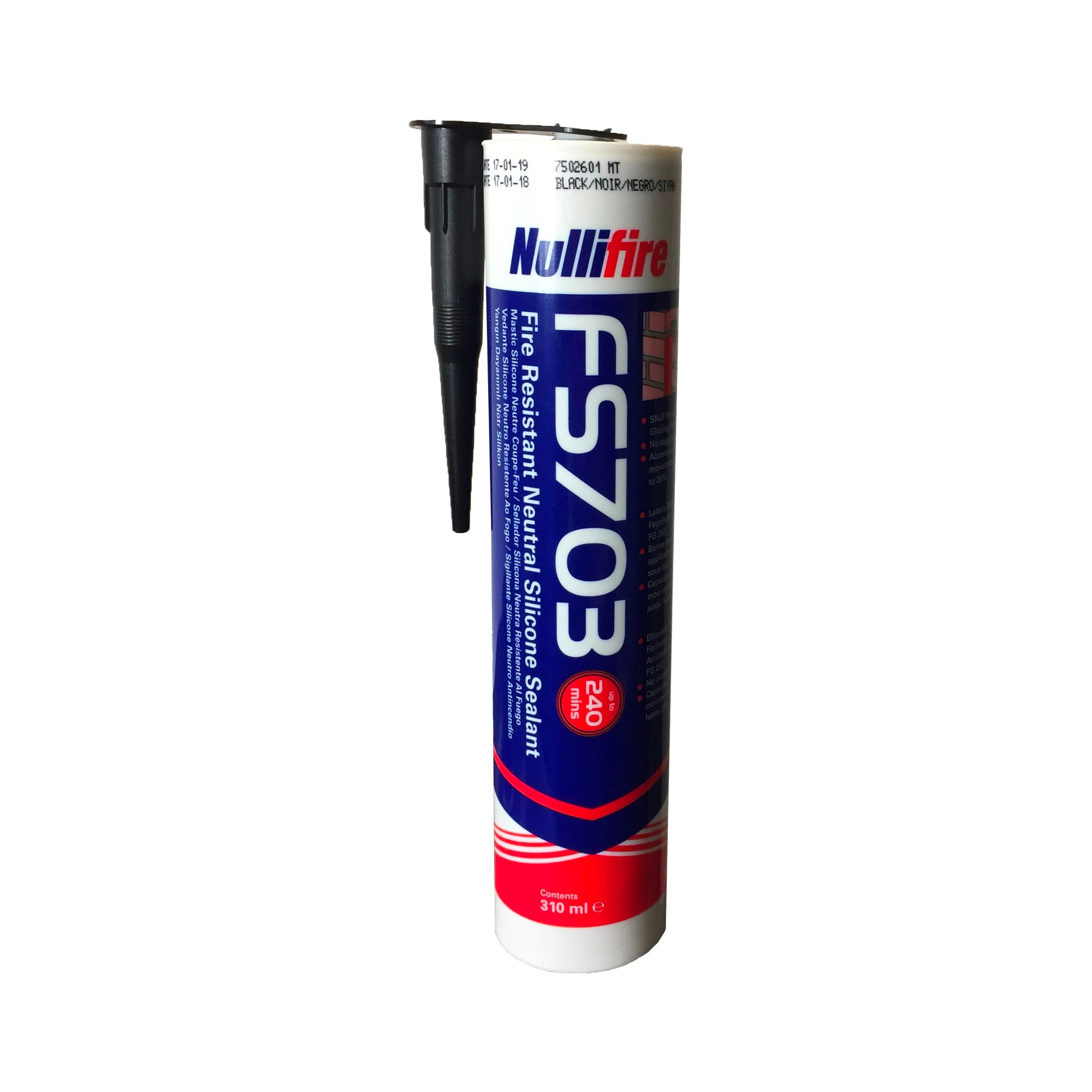 Mastic coupe feu FS703 NULLIFIRE noir 310ml NULLIFIRE Pas Cher - UBALDI.com