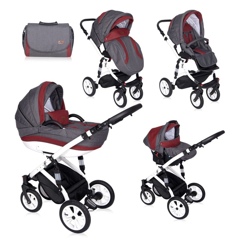 LORELLI - Poussette trio 3en1 avec siège auto MIA (roues gonflables ...