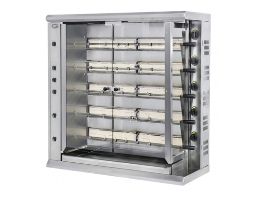 Rôtissoire gaz ROT30G ROLLER GRILL - 5 broches grande capacité - 38kW ...