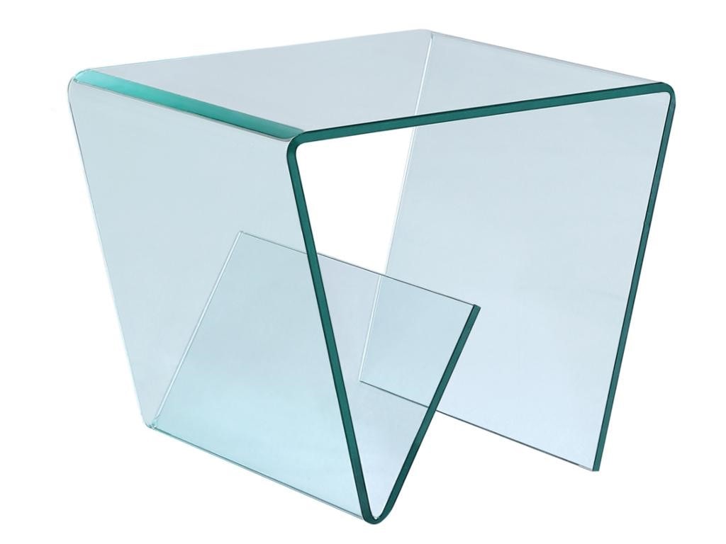 Table d'appoint zenia - verre trempé VENTE-UNIQUE 250361