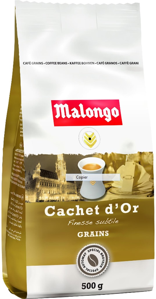 Café MALONGO Cachet d'or Grains 500g Pas Cher - UBALDI.com