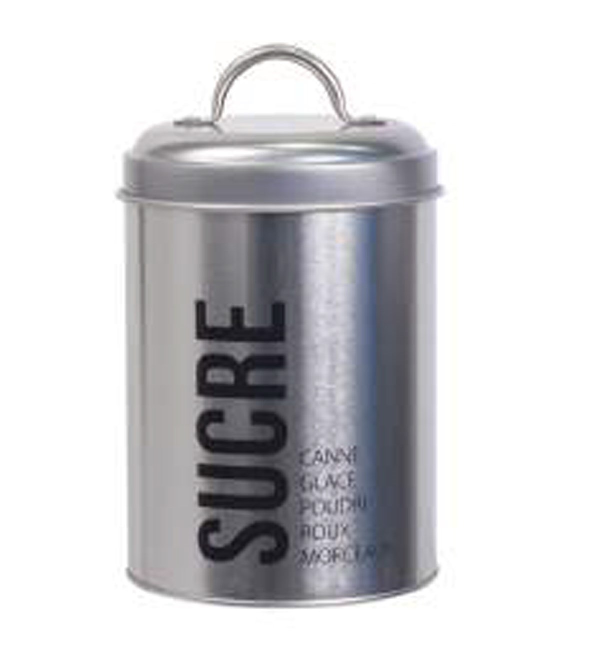 Boîte à sucre en métal coloris chrome - Dim : L11 x P11 x H18cm-PEGANE ...
