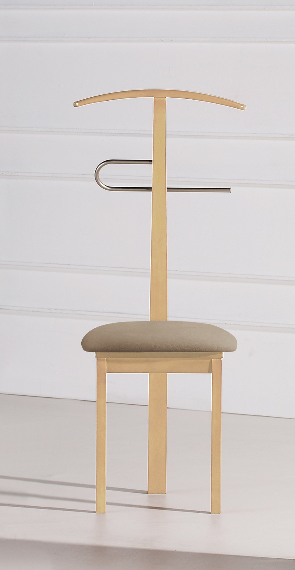 Valet de Nuit/Chaise Naturel en hêtre massif, 44 x 46 x 108 cm -PEGANE ...