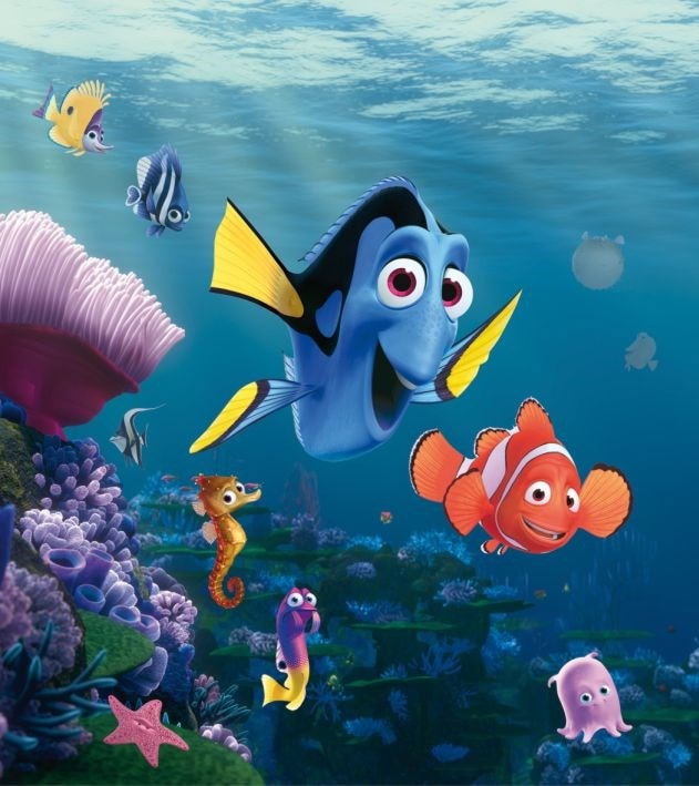 Papier peint XL intisse Némo et Dory Disney Pixar 180X202 CM BEBE GAVROCHE