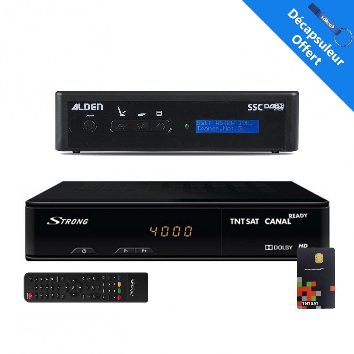 PACK Alden Décodeur STRONG TNTSAT HD + Pointeur MRA HD Astra pour ...