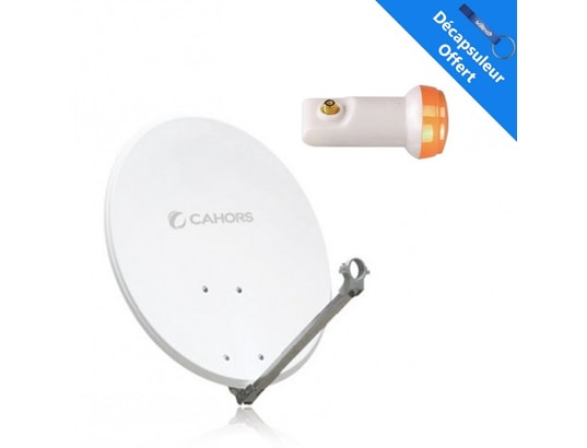 Pack Parabole satellite acier 80 cm + LNB Single Golden Media 0,1dB ...