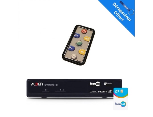 ALDEN SATMATIC-HD Récepteur satellite + carte Fransat PC6 + ICOM 7 ...