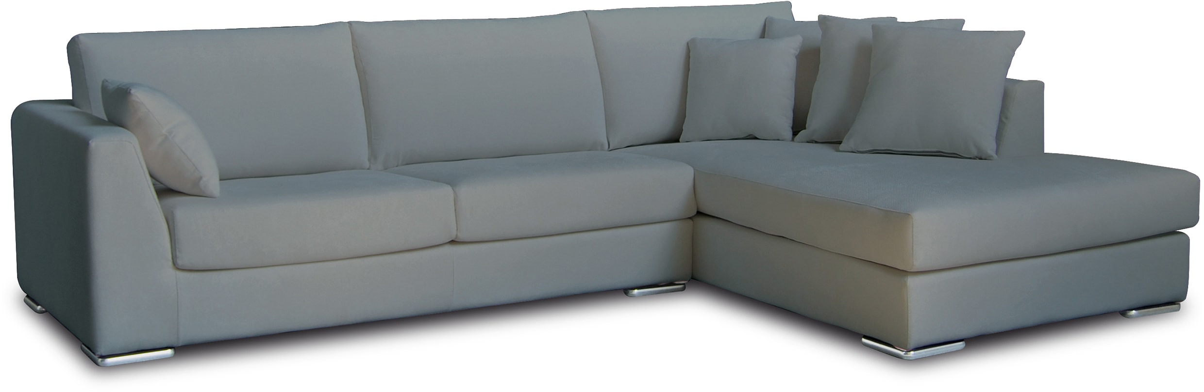 Canapé microfibre CITY Monaco angle droit microfibre gris foncé Pas ...