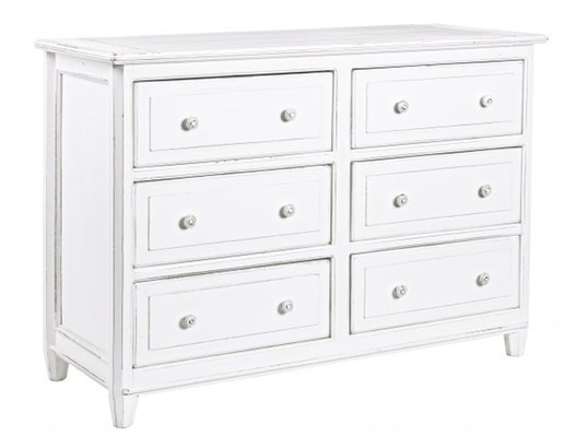 Commode collette avec 6 tiroirs en bois - Dim : L 120 x P 45 x H 85 cm ...