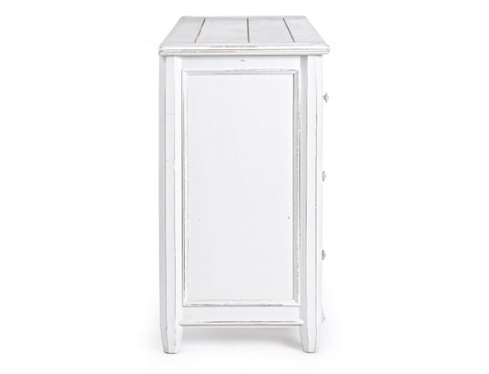 Commode collette avec 6 tiroirs en bois - Dim : L 120 x P 45 x H 85 cm ...