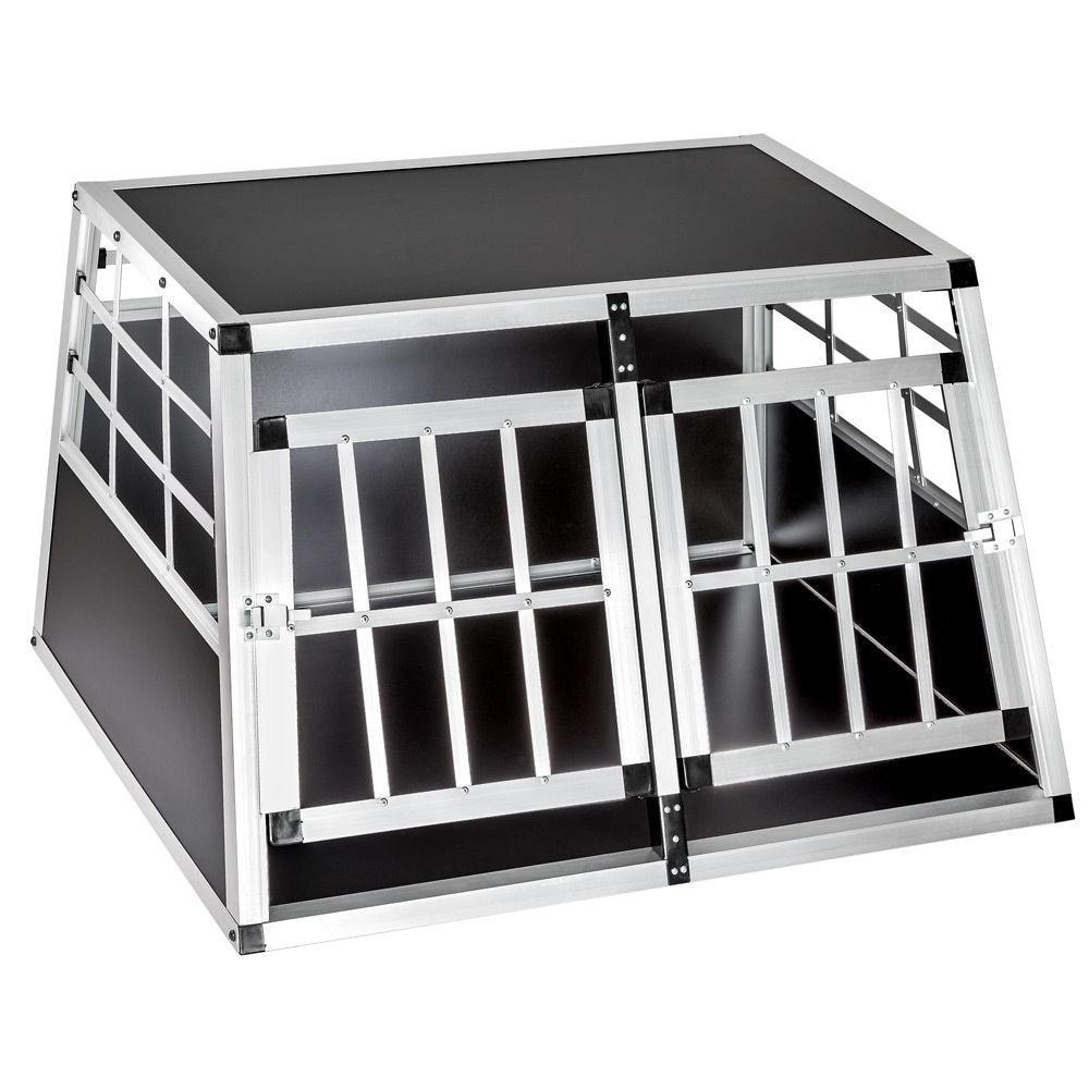 Cage box caisse de transport chien mobile aluminium XXL double 3708002 ...