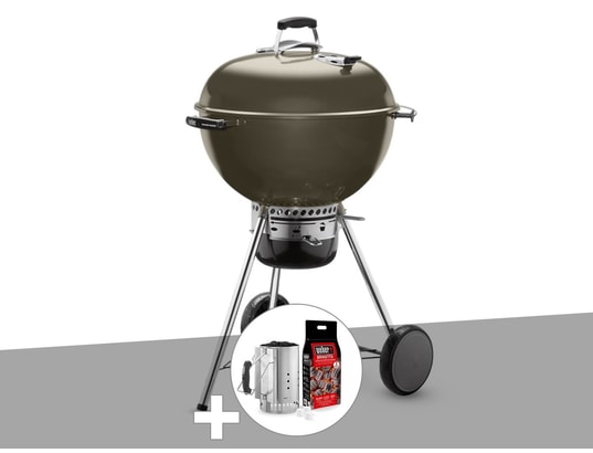 Barbecue weber master-touch gbs 57 cm gris + kit cheminée WEBER 16578 ...