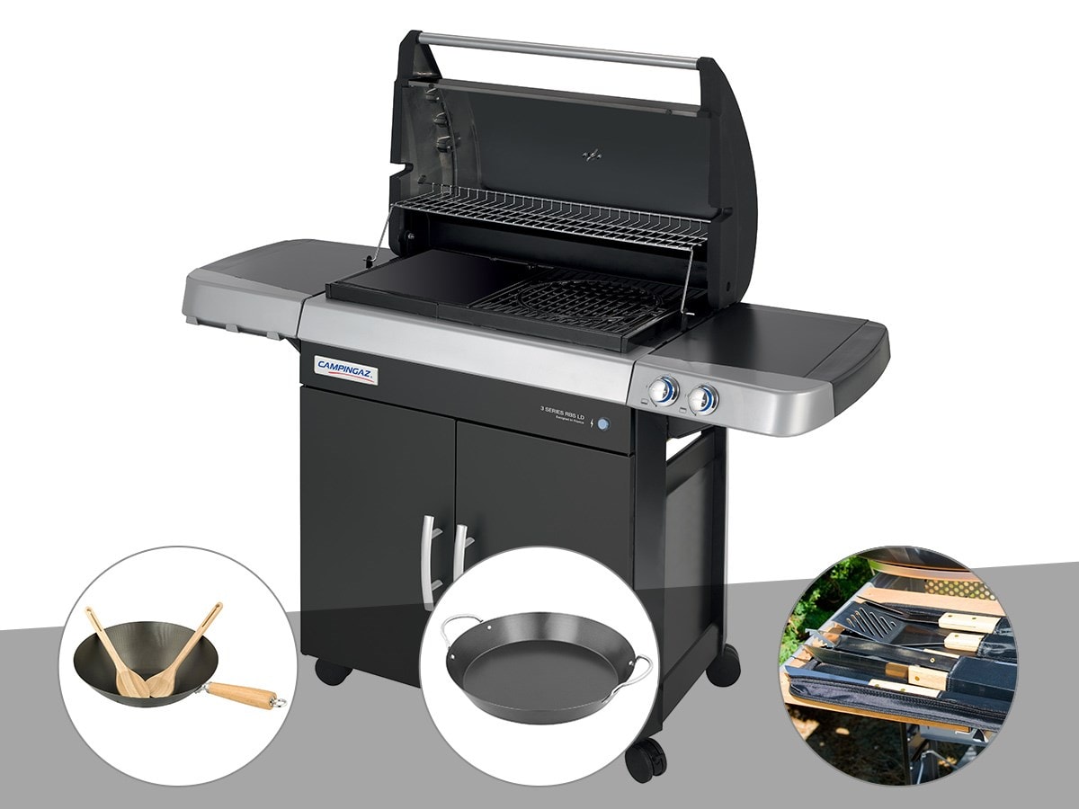 Barbecue gaz Campingaz 3 Series RBS LD Vario + Module Wok + Module ...