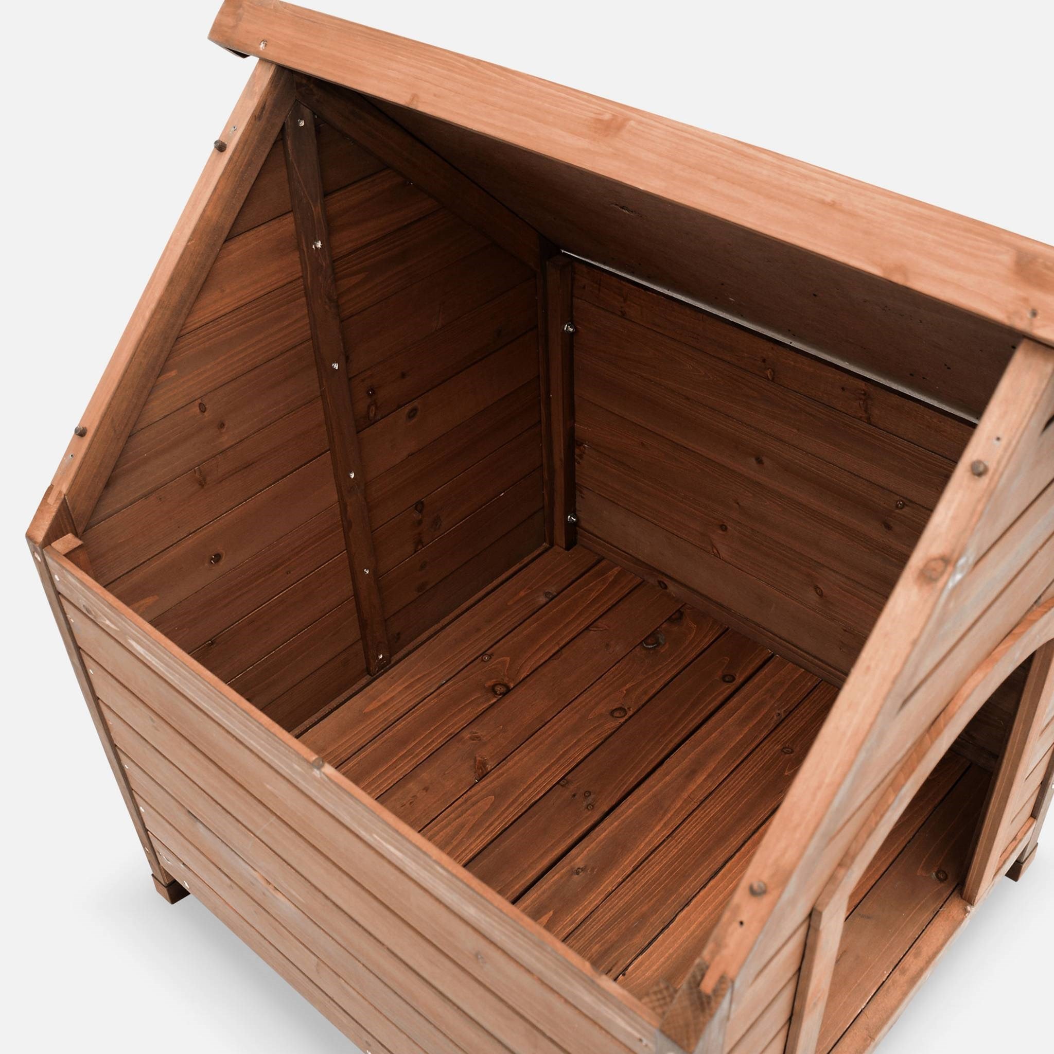 Niche pour chien en bois COCKER M, cabane pour chien 69 x 65 x 88cm ...