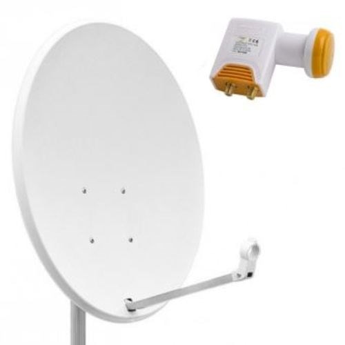 Pack Parabole Satellite Acier 60 Cm + Lnb Twin Golden Media 0,1Db ...