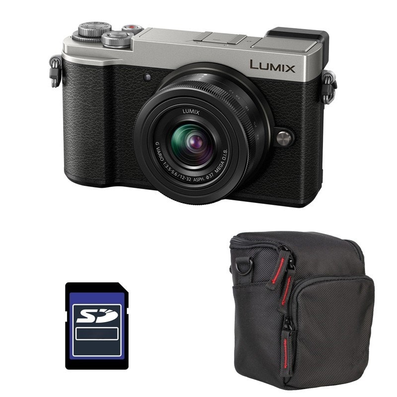 PANASONIC LUMIX GX9 Silver + 12-32 + Sac et Carte SD 4 Go PANASONIC Pas ...