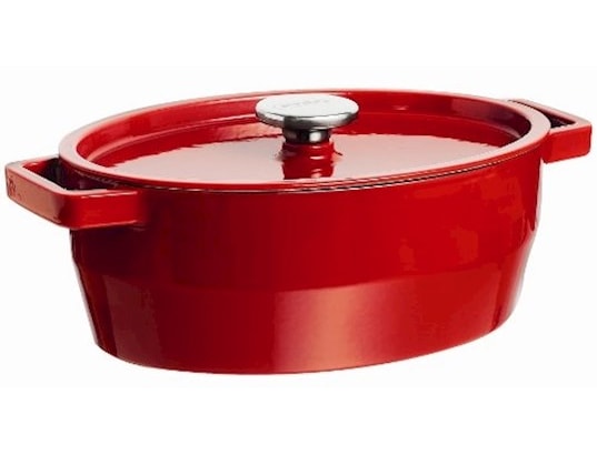 PYREX 4936879 COCOTTE OVALE 3,8 L ROUGE SLOW COOK FONTE D'ACIER PYREX ...