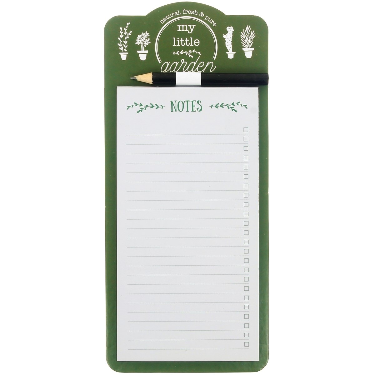 Mémo Magnet Frigo Bloc Note Aimanté My Little Garden Grenn Bio Vert PROMOBO