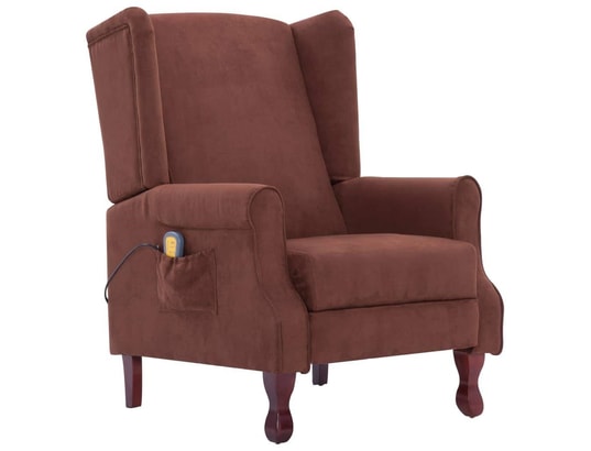 Fauteuil électrique De Massage Confort Relaxant Massant Détente Marron