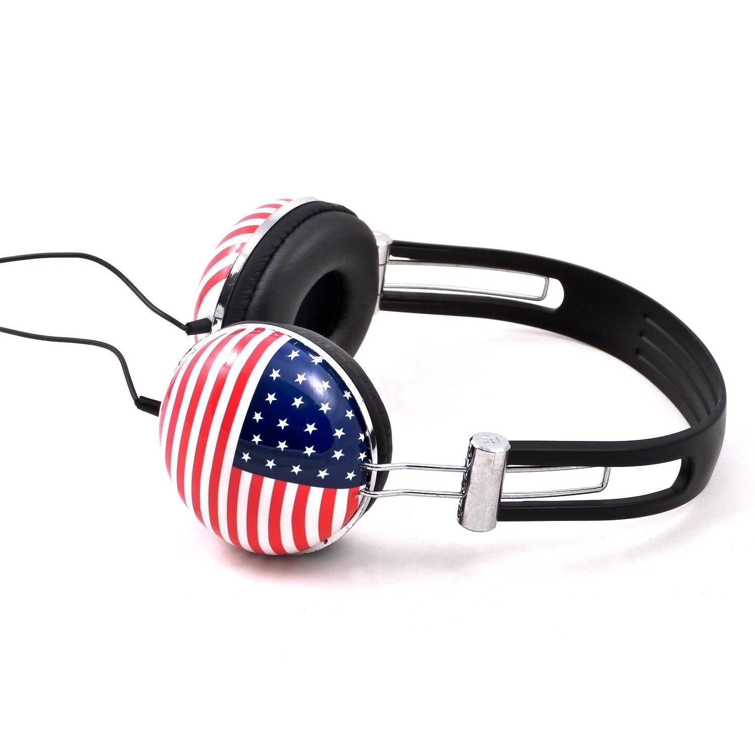 Casque stéréo édition spécial Drapeau Etats-Unis SOUNDLAB A081B SOUNDLAB