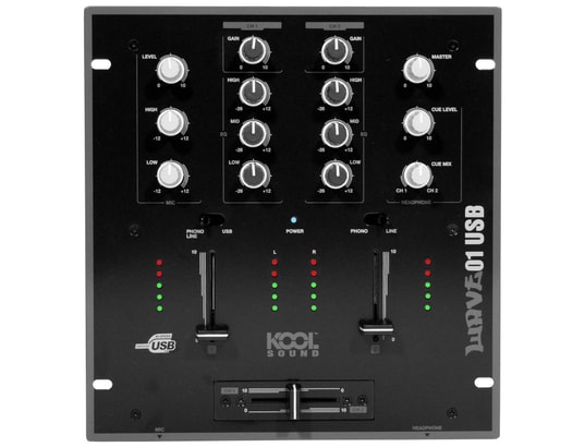 Table de mixage 2 voies 6 entrées avec port USB KOOL SOUND WAVE-01 KOOL ...