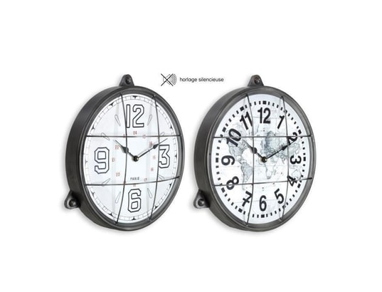 XCLOCK HORLOGE MÉTAL FUN - 41 X 8,5 X 43,5 CM 56054 XCLOCK