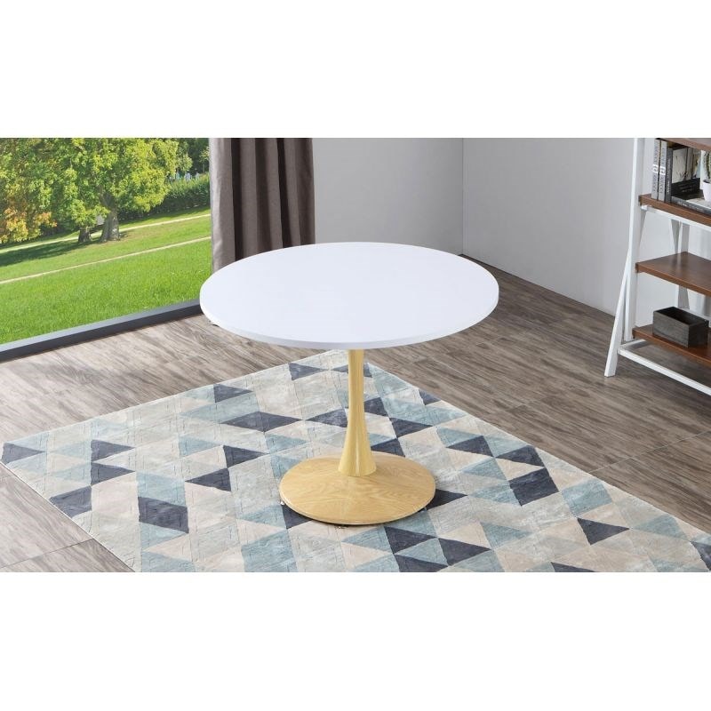 Table ronde necy chêne et blanc MENZZO a19oakwhite