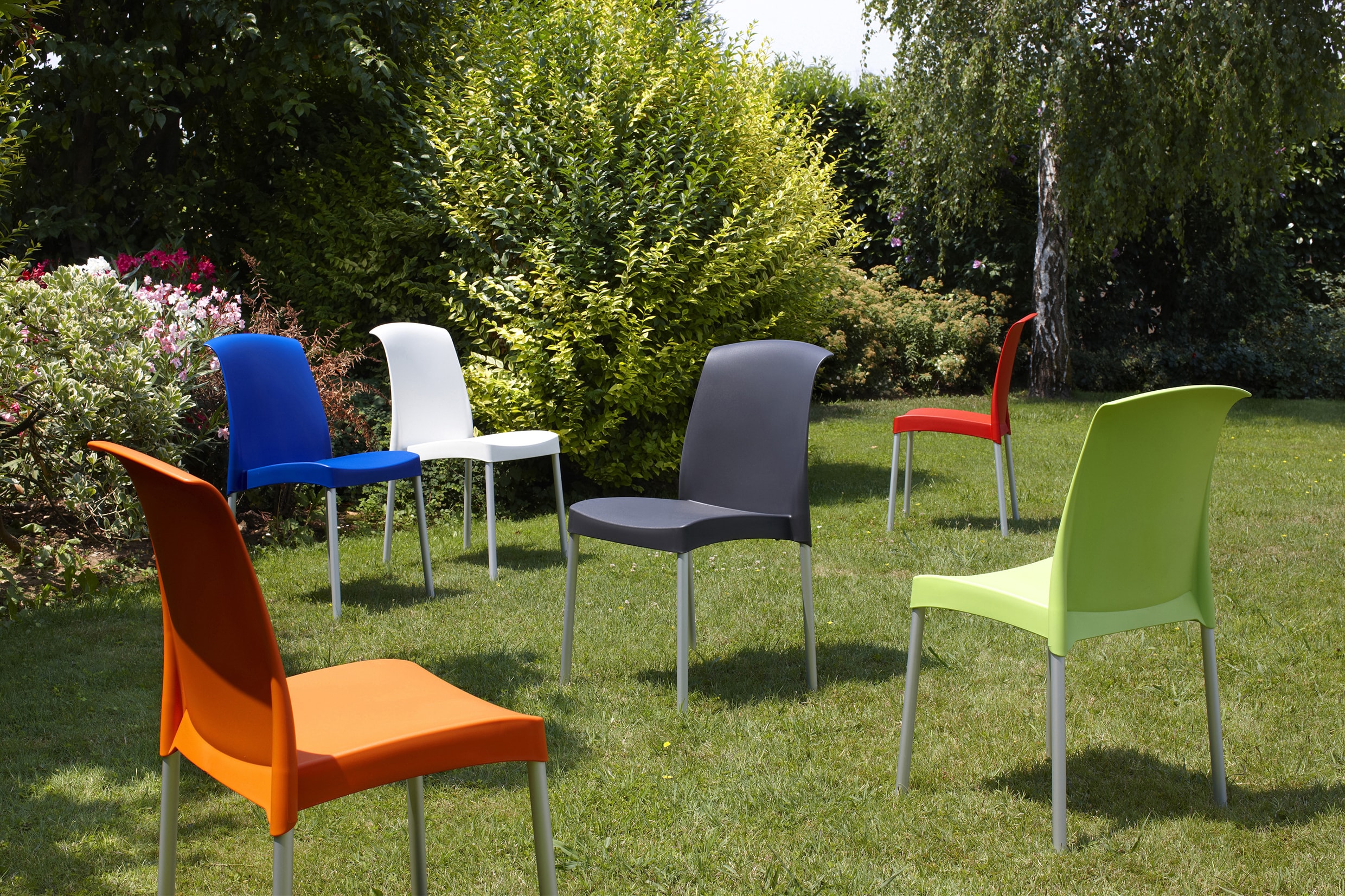 Chaise SCAB DESIGN Jenny lot de 6 chaises bleu Pas Cher - UBALDI.com