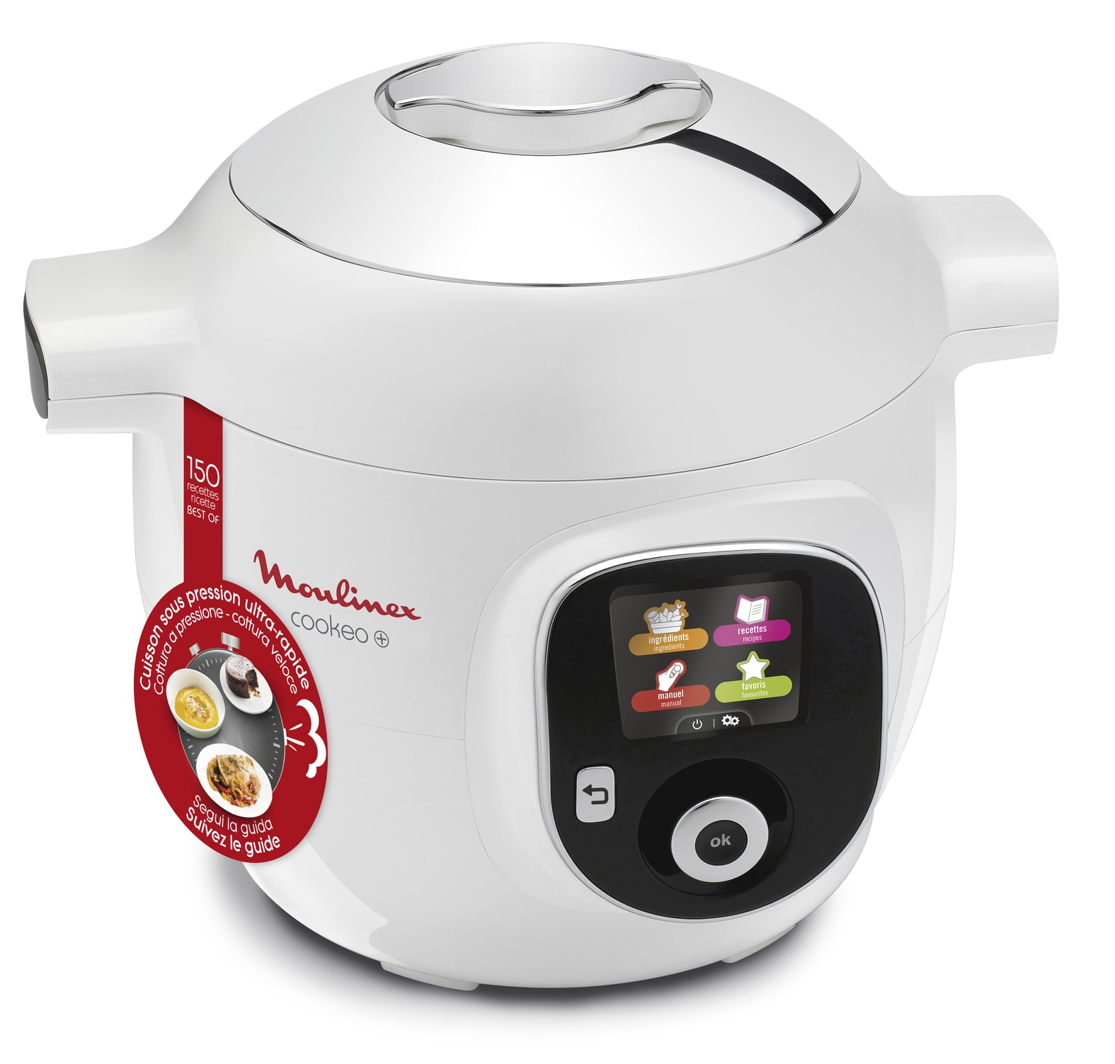 MOULINEX CE851110 Cookeo 150 recettes Pas Cher - Multicuiseur ...
