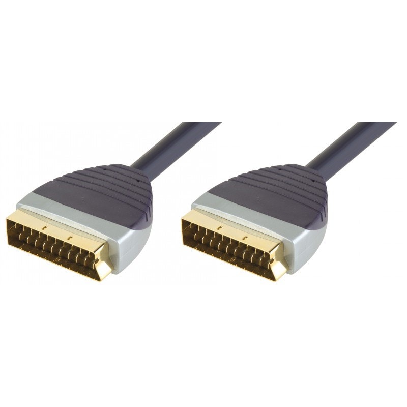 HDSAT Câble Peritel M - M PERITEL Mâle - PERITEL Mâle 2.00 m Noir HDSAT