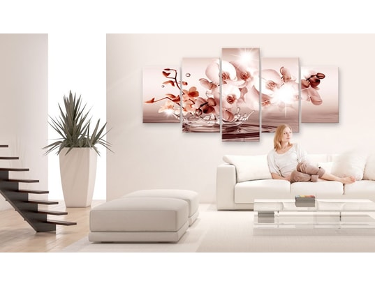 100x50 Tableau Fleurs et plantes Abstraction Joli Orchidée lyrique ICAVERNE