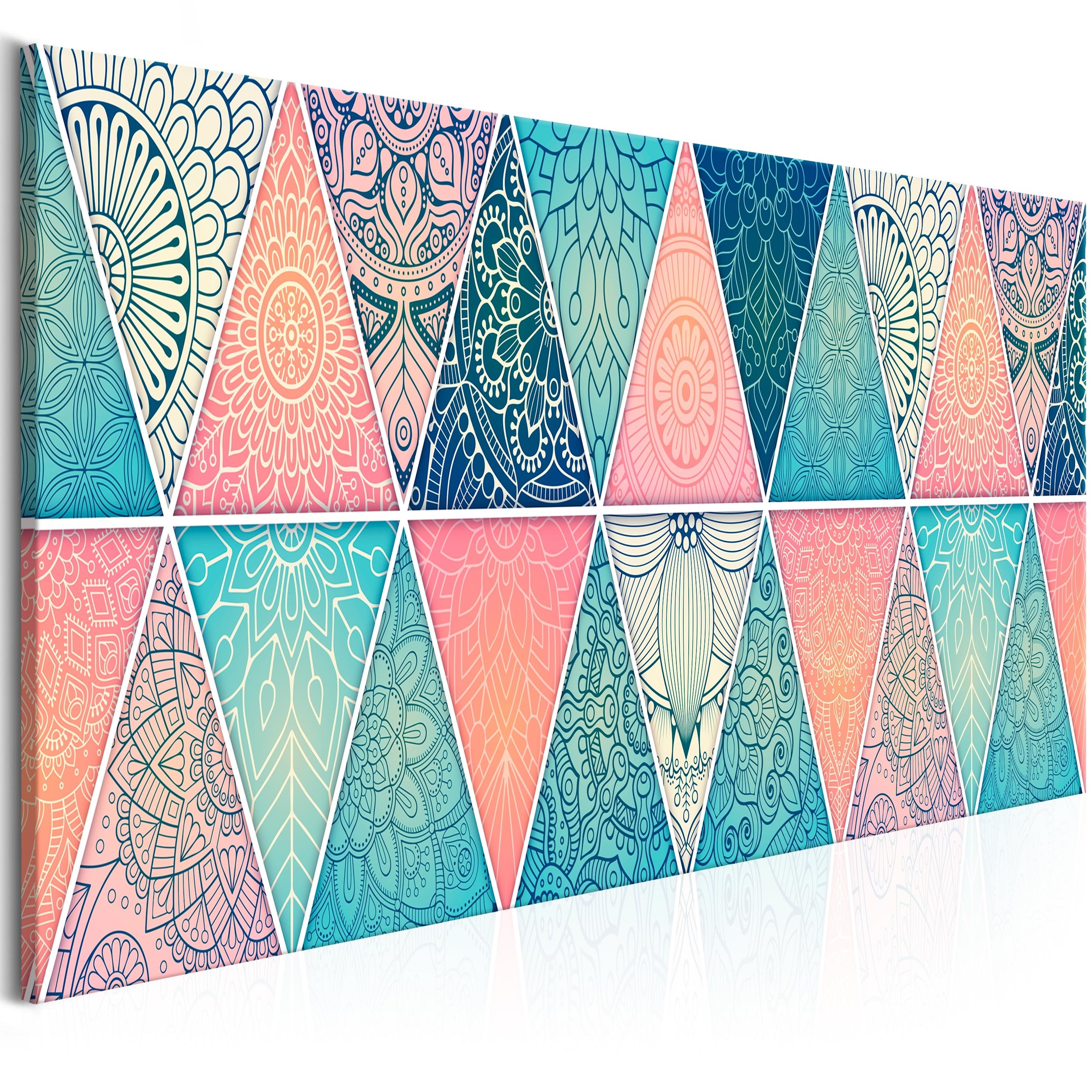 120x40 Tableau Zen Chic Oriental Triangles (1 Part) Narrow ICAVERNE