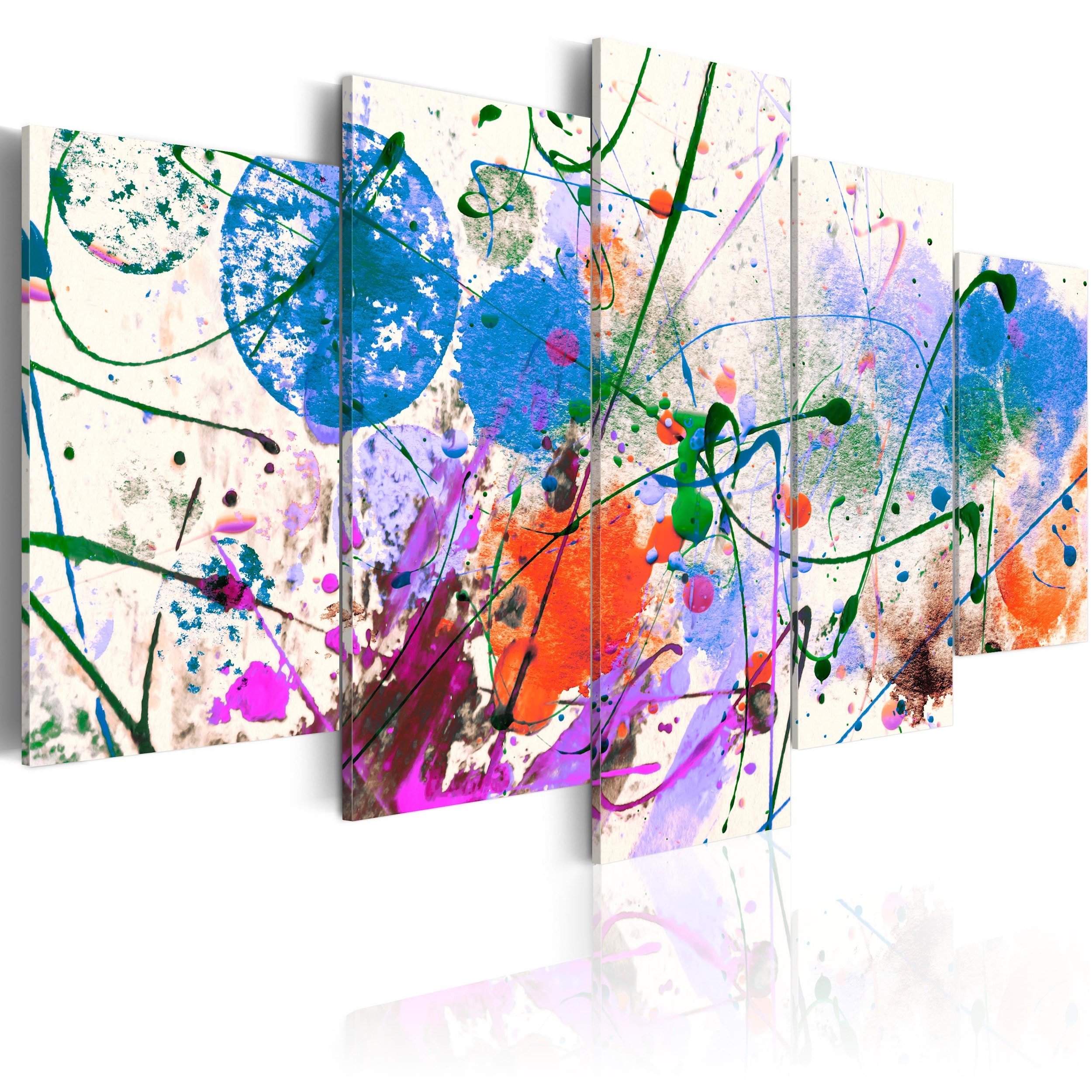 200x100 Tableau Multicolores Abstraction Joli Artist's Fun ICAVERNE MA ...