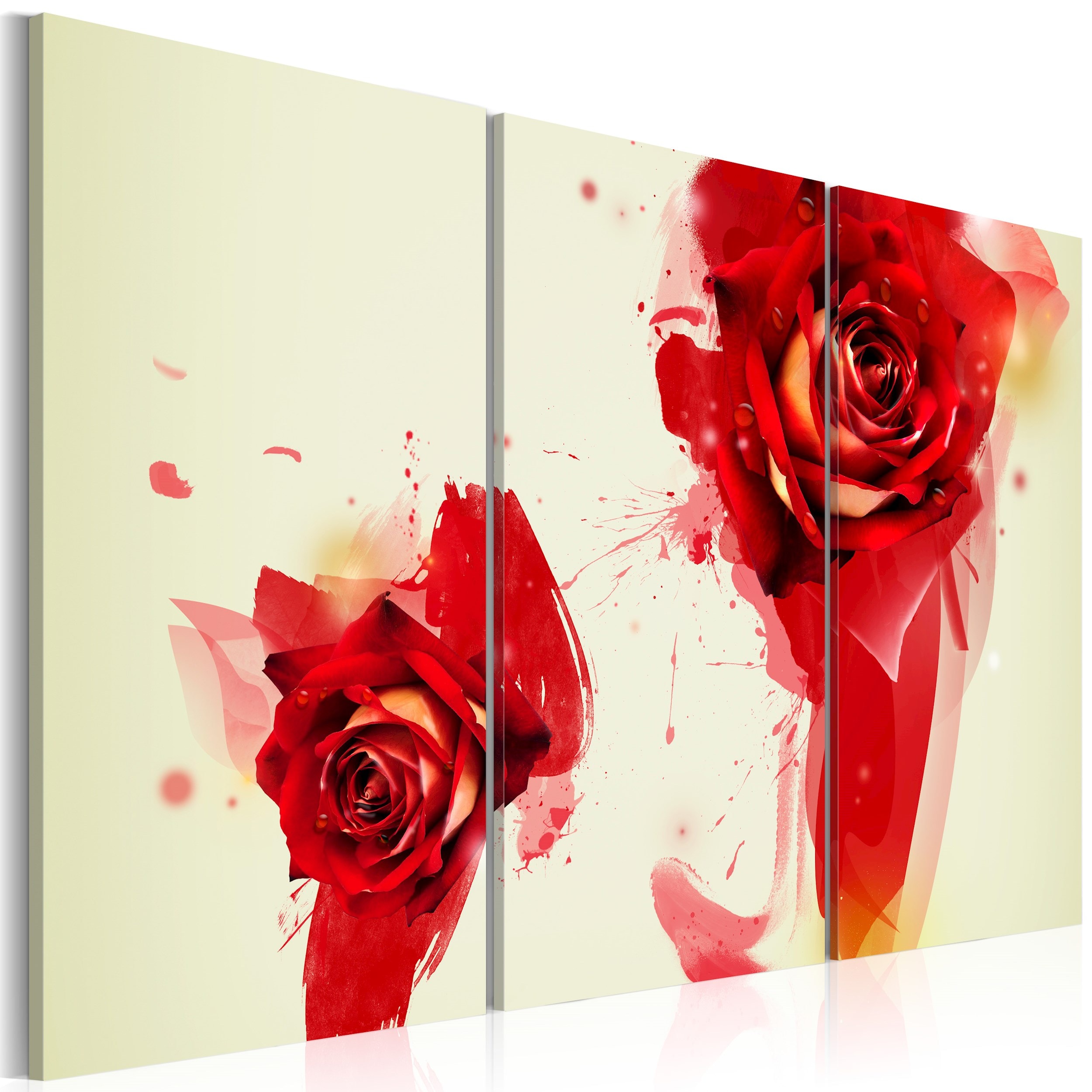 120x80 Tableau Roses Fleurs Moderne Regard sur la rose ICAVERNE