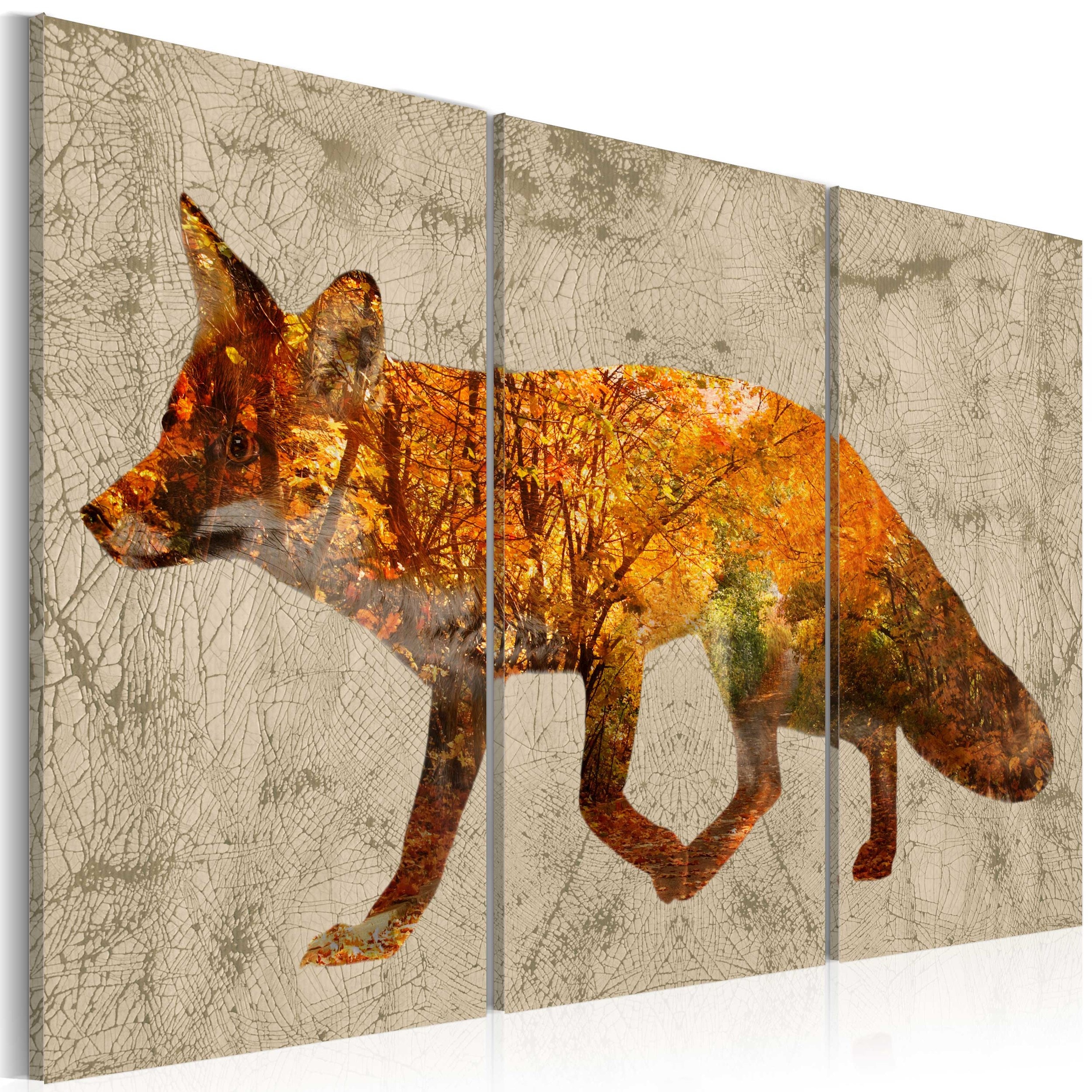 60x40 Tableau Animaux divers Animaux Magnifique Fox in The Wood ...