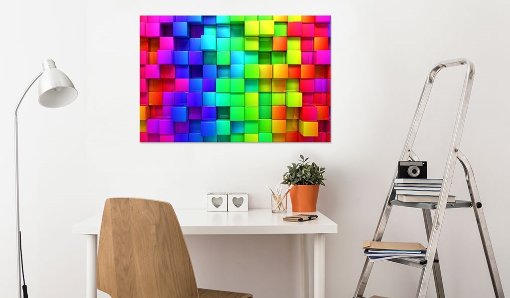 90x60 Tableau Multicolores Abstraction Chic Profondeur de couleurs ...