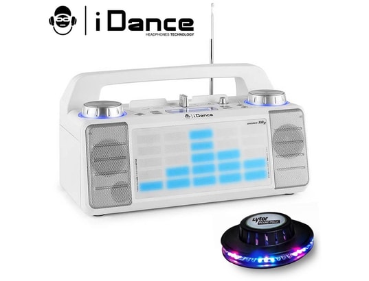 Enceinte IDANCE XD2 50W à LEDs bleu AUX/FM/USB/FADER/MIXER/BT + Effet ...
