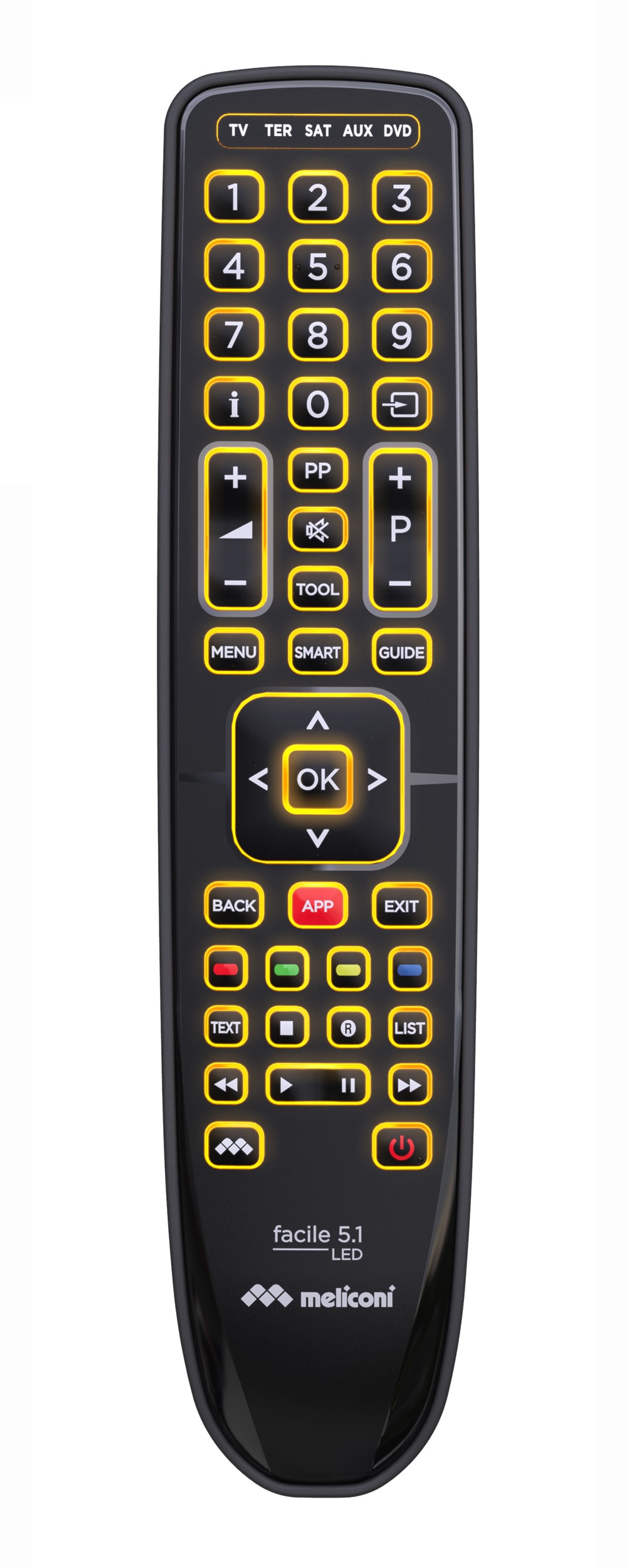 Télécommande universelle MELICONI FACILE 5.1 LED