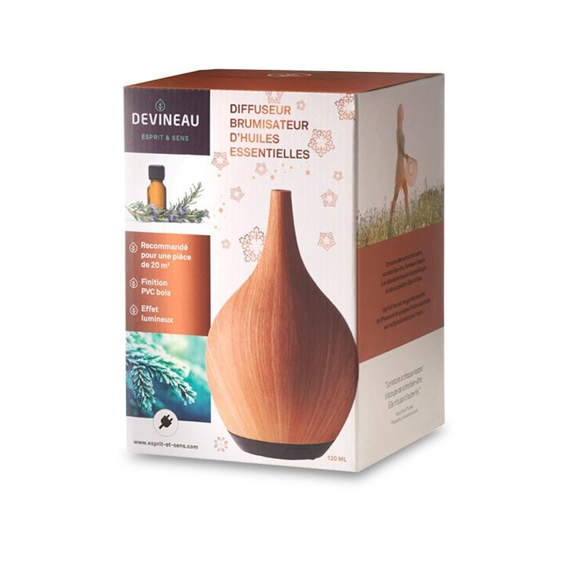 Diffuseur brumisateur d'huiles essentielles imitation bois DEVINEAU MA ...