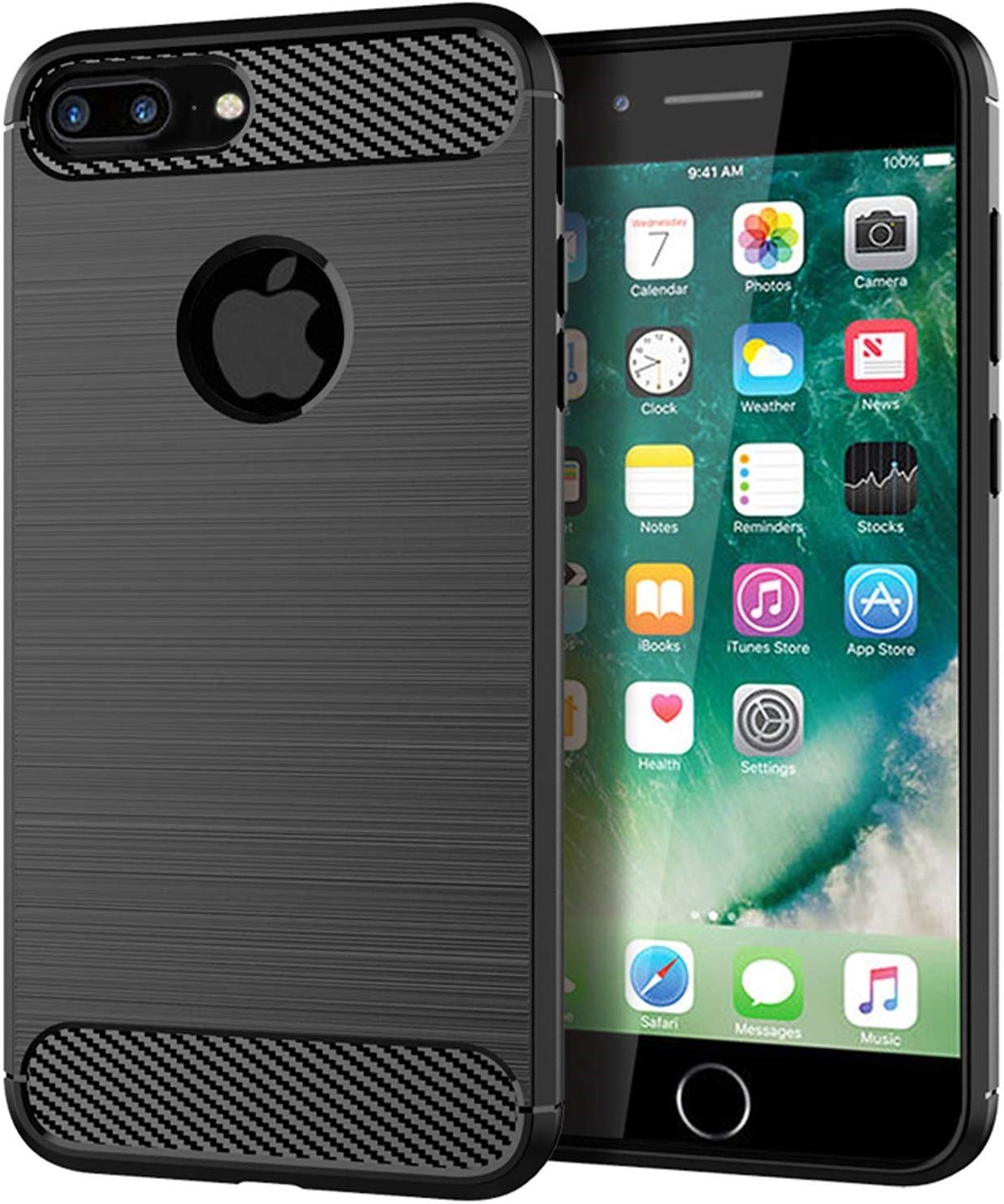 Apple iPhone 7 Plus Housse Etui Housse Coque de protection Fibre de ...