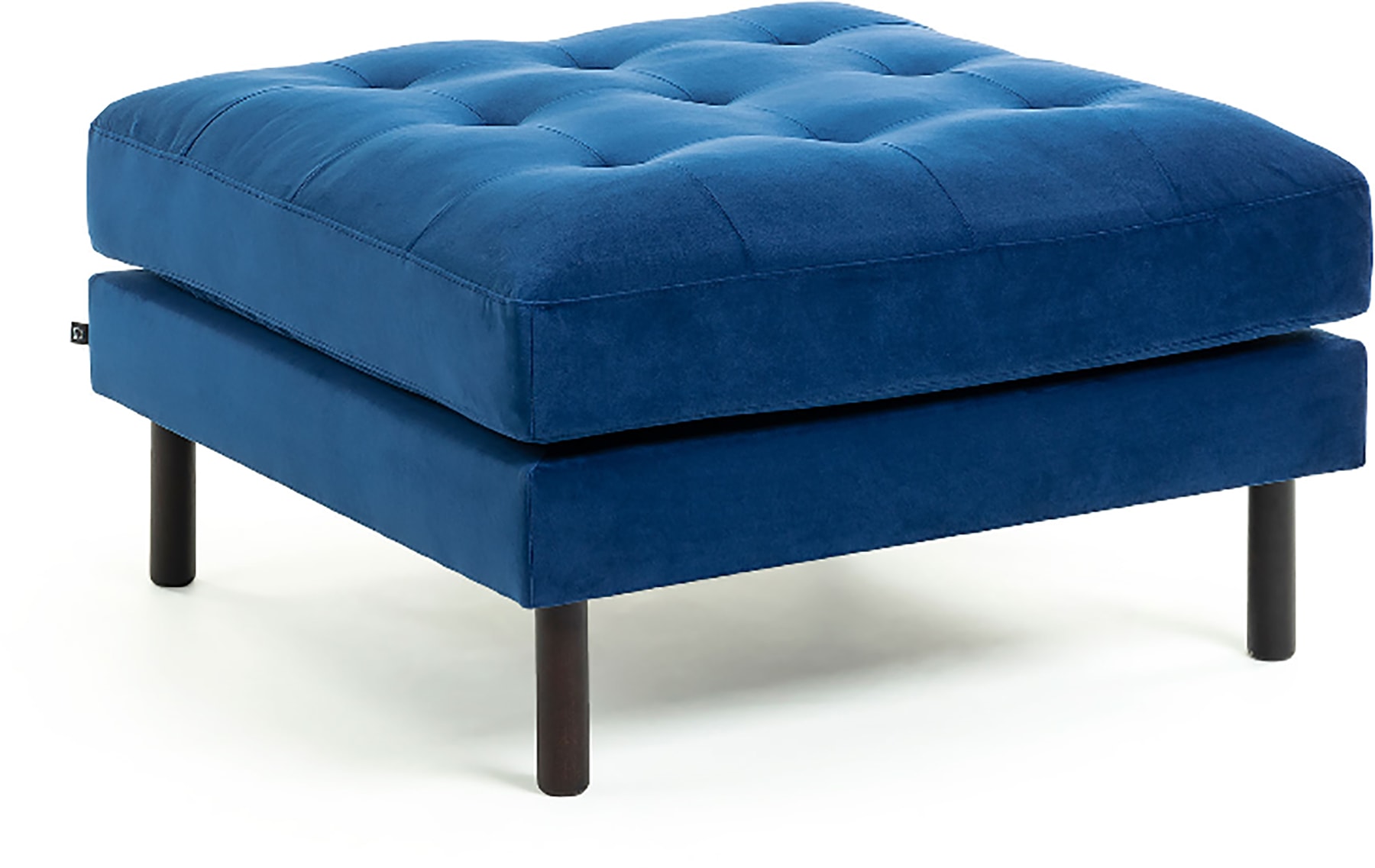 Pouf LF Pouf bogart velours bleu Pas Cher | UBALDI.com