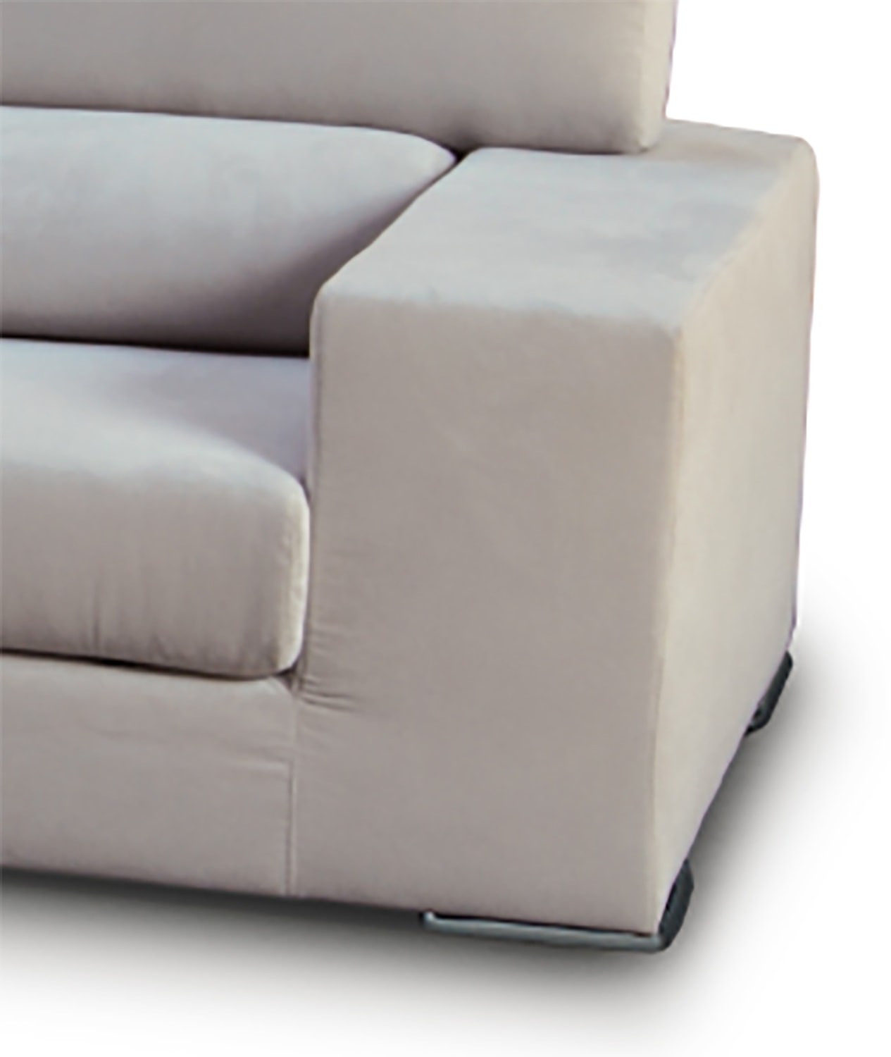 Canapé microfibre CITY Bogota 2 angle réversible microfibre beige Pas ...