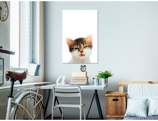 60x90 Tableau Chats Animaux Stylé Vexed Cat (1 Part) Vertical ICAVERNE