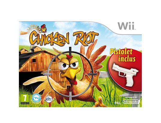 Jeu Wii 505 GAMES Chicken Riot + Pistolet Wii