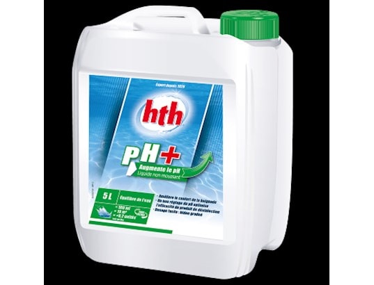 HTH pH Plus 5 L - pH Plus liquide HTH Pas Cher - UBALDI.com