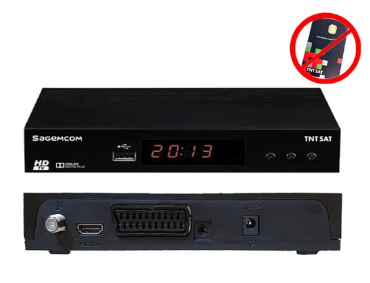 Sagem ds81hd décodeur satellite tntsat hd (vendu sans carte tntsat ...