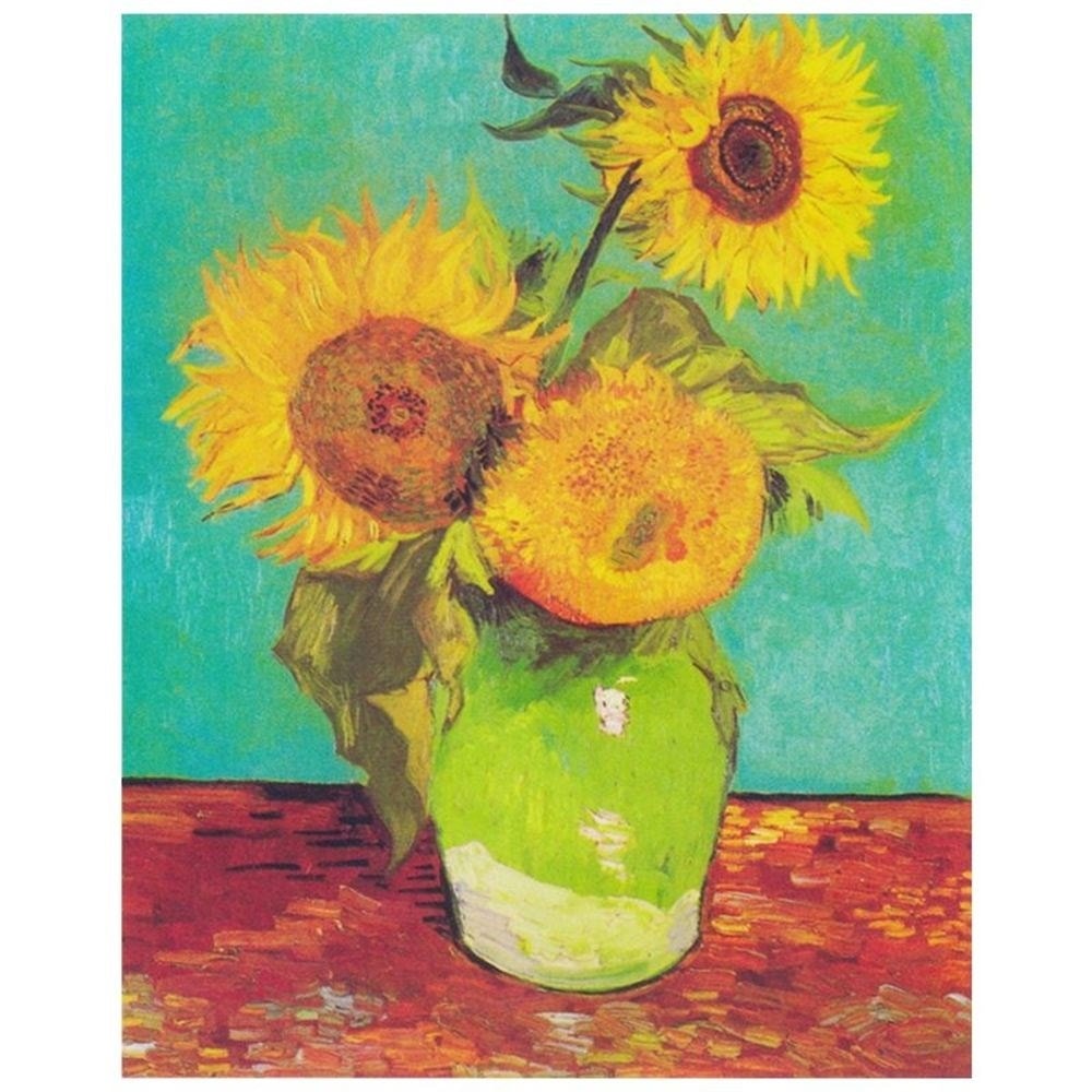 Tableau, impression sur toile - vase avec trois tournesols vincent van ...
