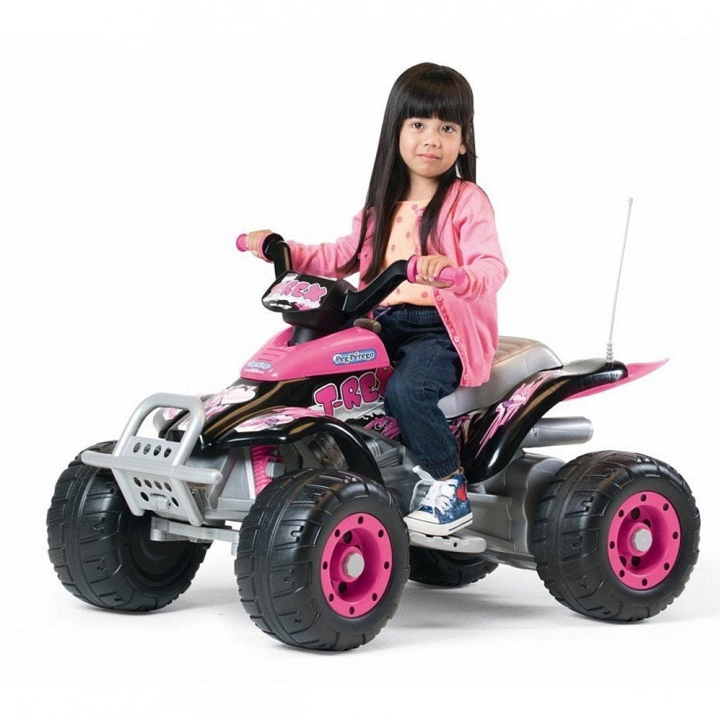 Quad electrique Peg Perego T Rex Rose 12V PEG PEREGO