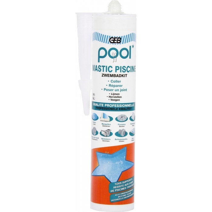 Mastic pour piscine de qualité professionnelle - 290 ml - POOL - GEB GEB