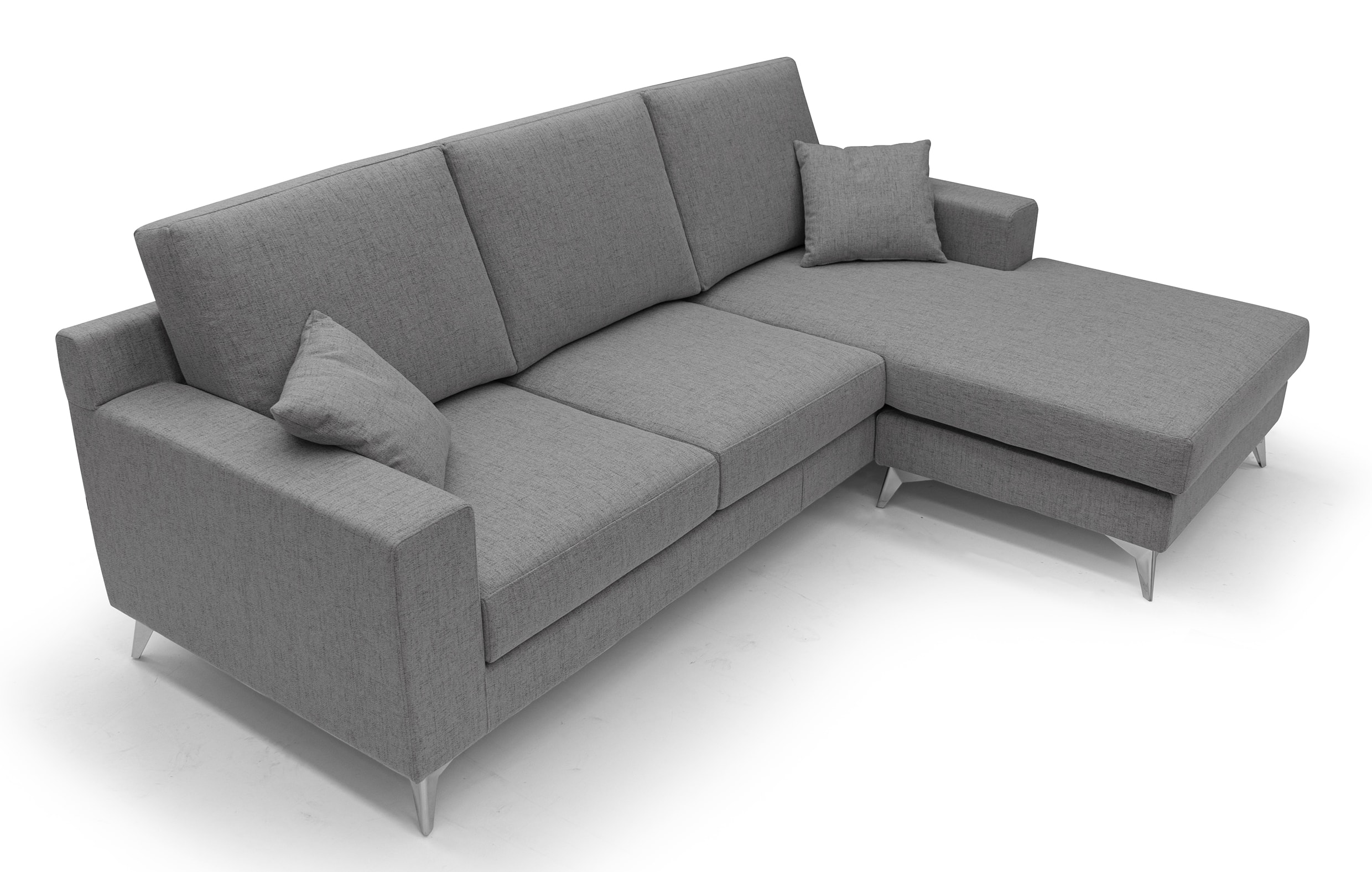 Canapé tissu ALTEREGO DIVANI Morgan angle réversible gris foncé Pas ...